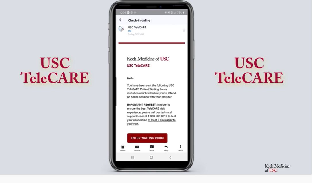 Telemedicine: USC Keck Medicine “TeleCARE” App For Smartphones (Video ...